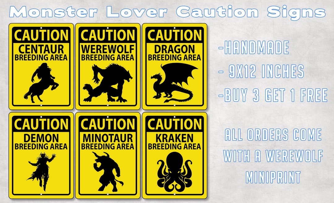 Monster Lover Signs - Etsy