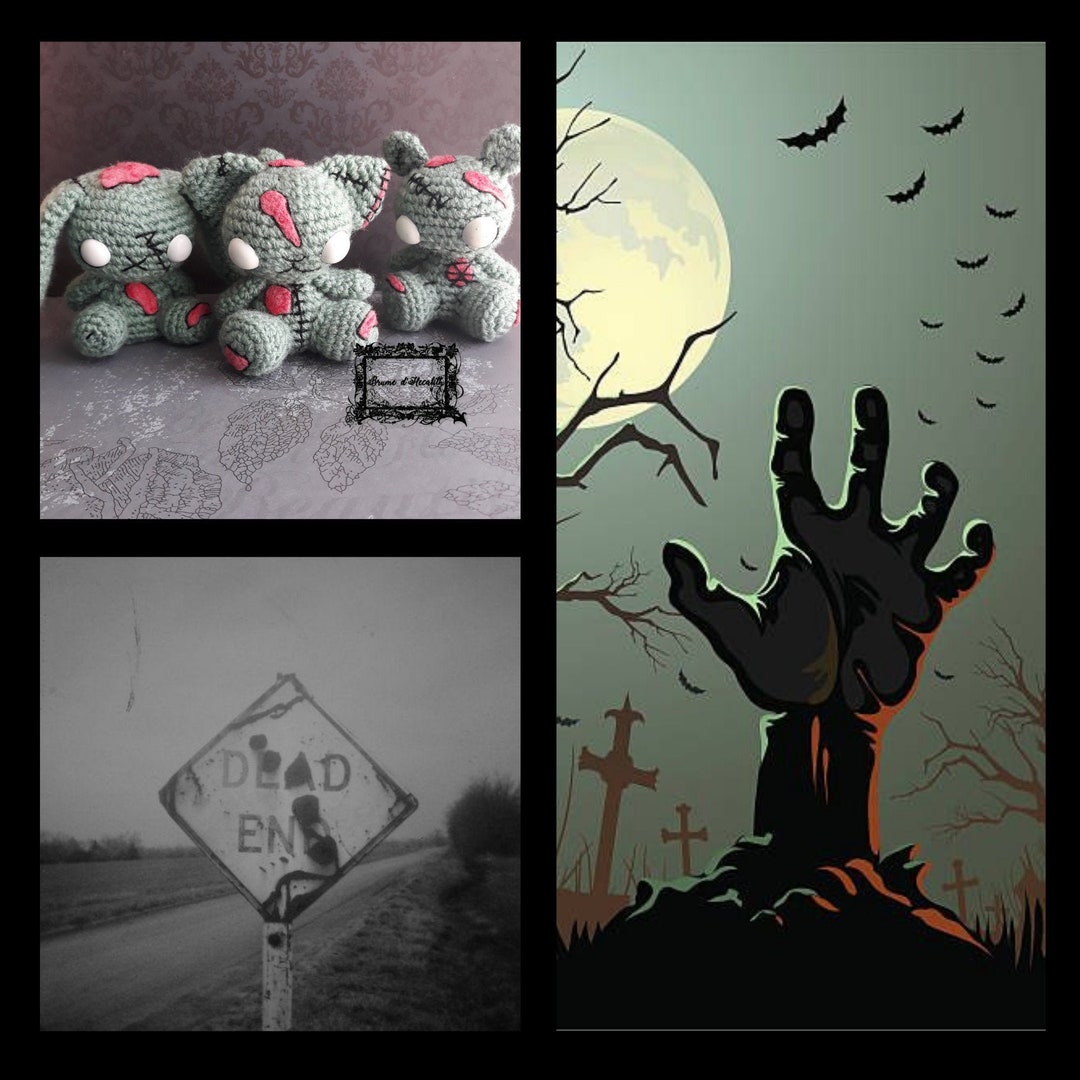 Zombie Amigurumi Plush – Creepy Cute Handmade Crochet – Undead Toy With ...