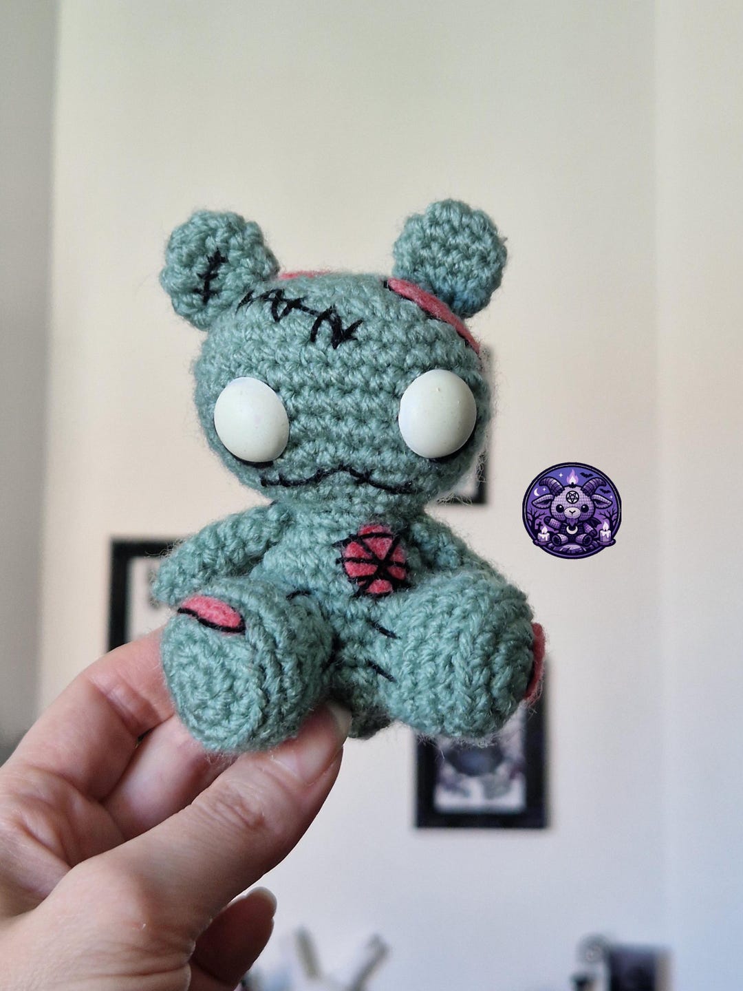 Zombie Amigurumi Plush – Creepy Cute Handmade Crochet – Undead Toy With ...