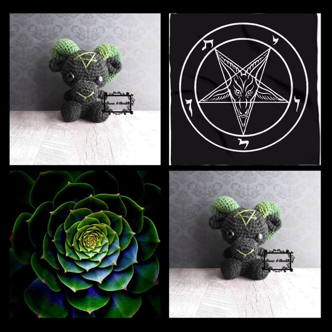 Amigurumi Green Baphomet - Etsy