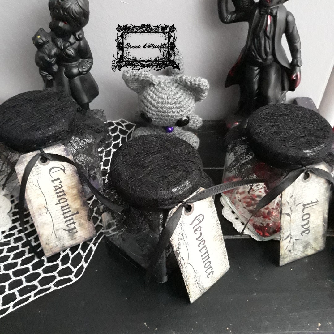 Goth Decoration Apothecary Flasks - Etsy