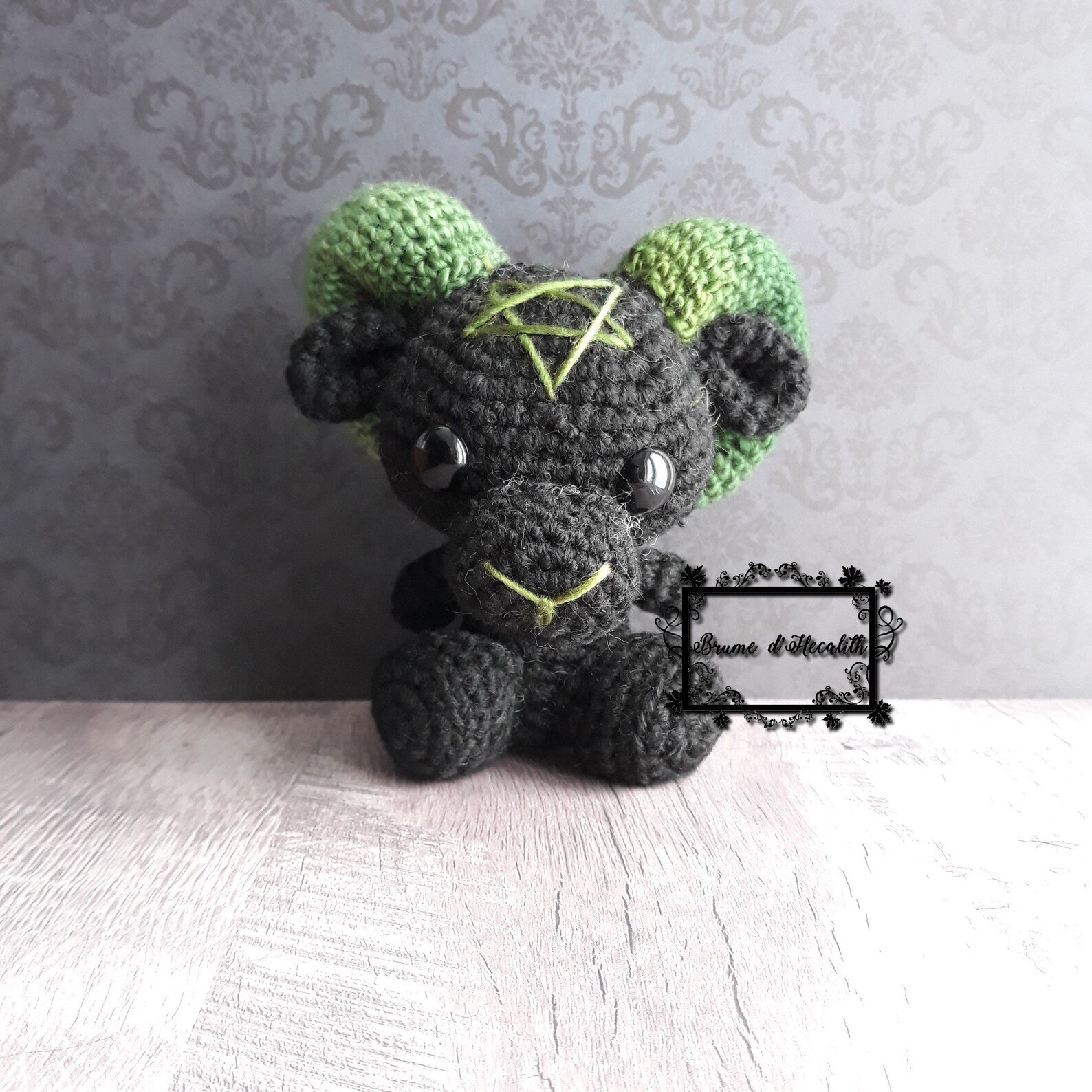 Amigurumi Green Baphomet - Etsy