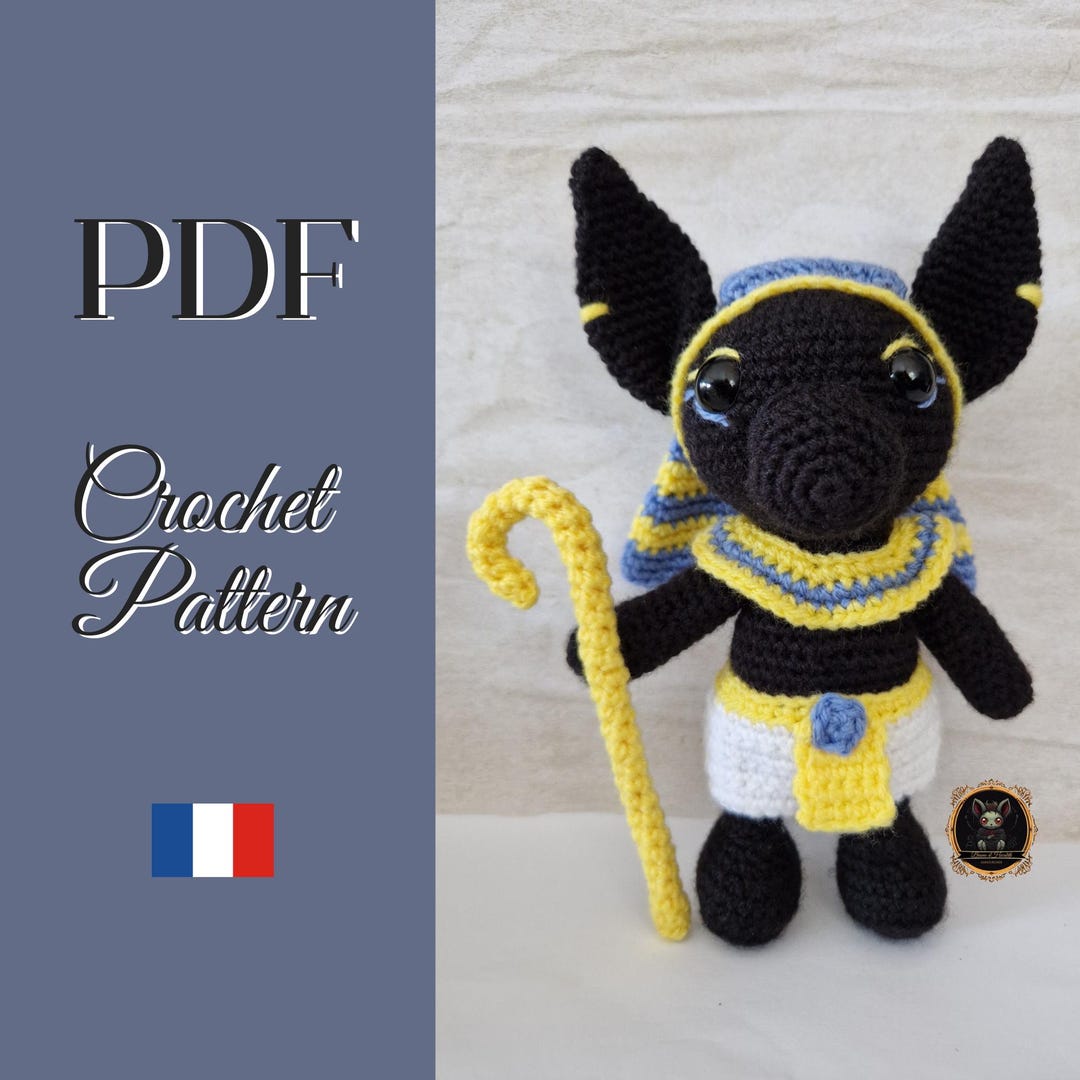 Amigurumi Anubis Crochet Pattern PDF – Egyptian God Doll, Anubis ...