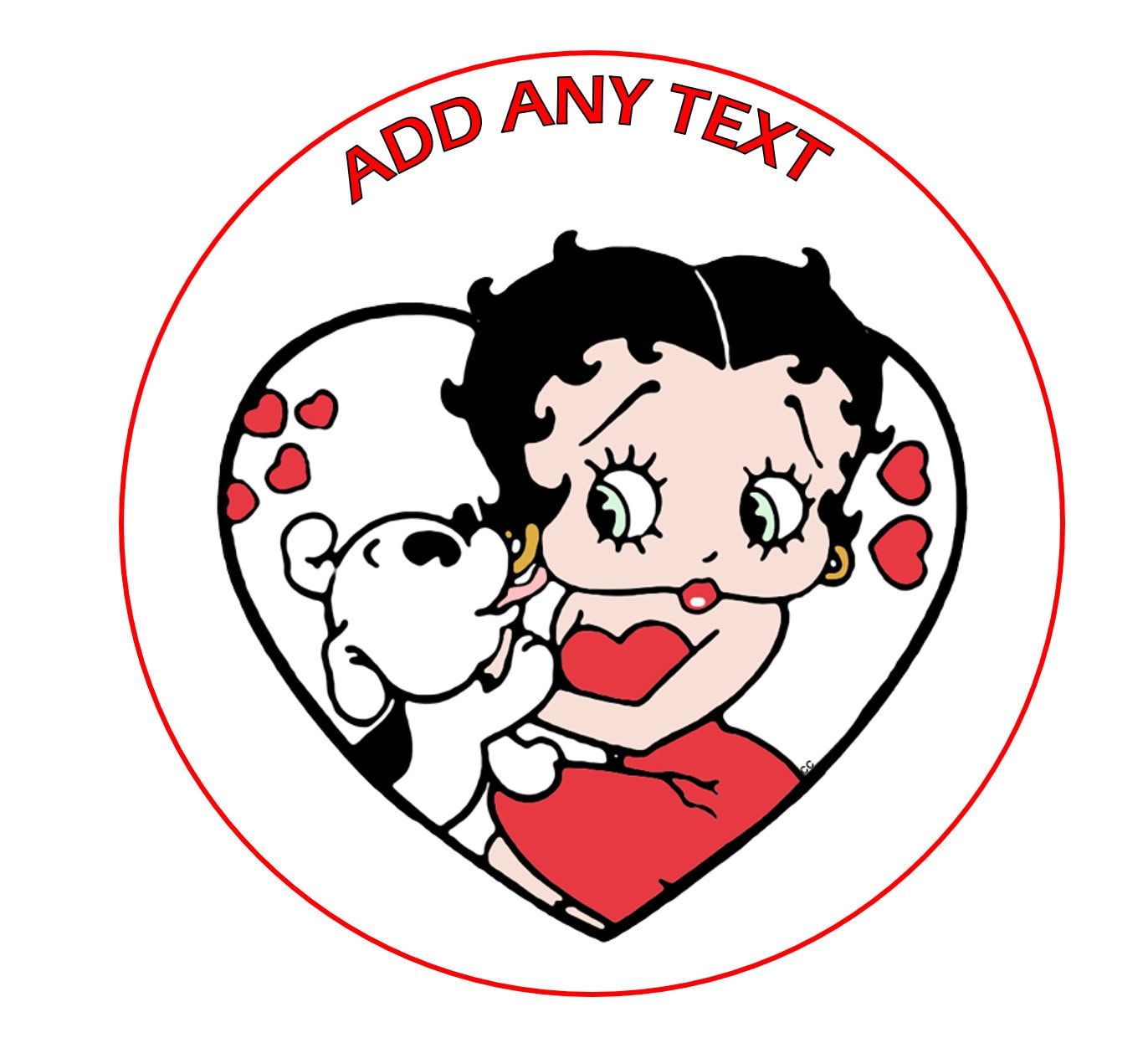 Betty Boop Round Circle Cake Icing or Wafer Topper Decoration - Etsy ...