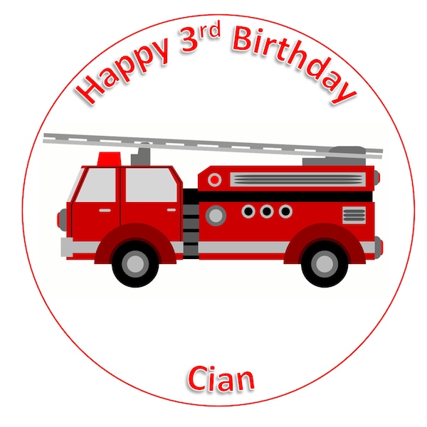 Fire Engine Cake Topper - Etsy
