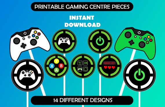 INSTANT DOWNLOAD Digital File Printable Gamer Gaming Party | Etsy