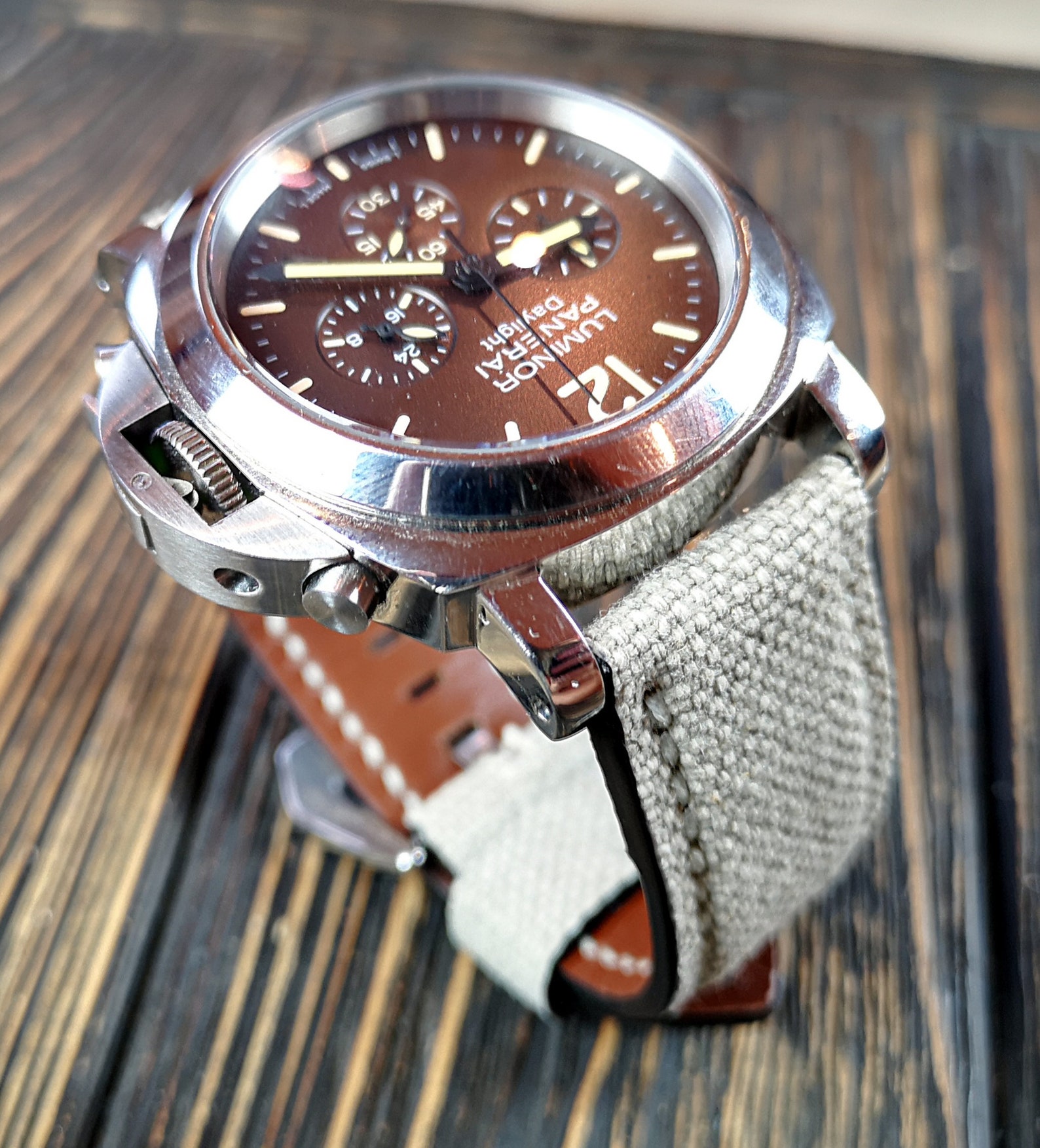 Canvas Watch Strap for Panerai Beige Colorbracelet Watch | Etsy