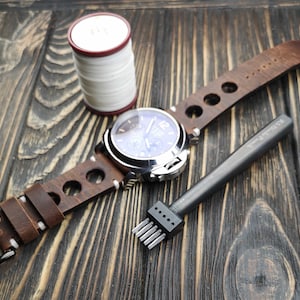 Rally Leather Watch Strap, Minimalist Watch Straps,18mm ,19mm, 20mm ...