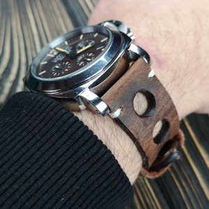 Rally Leather Watch Strap, Minimalist Watch Straps,18mm ,19mm, 20mm ...