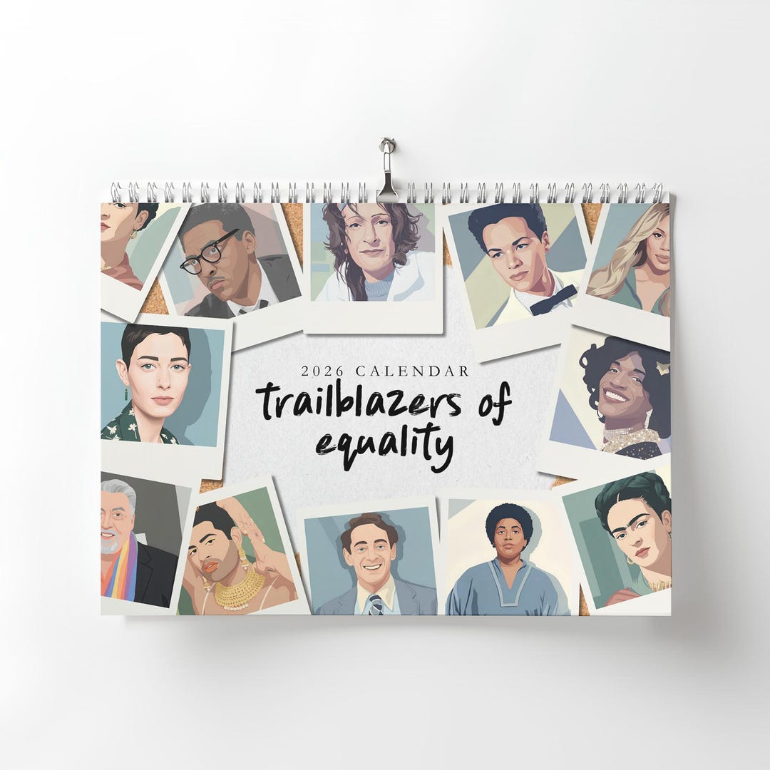 2026 Trailblazers of Equality Wall Calendar, Illustrated LGBTQIA+ Icons ...