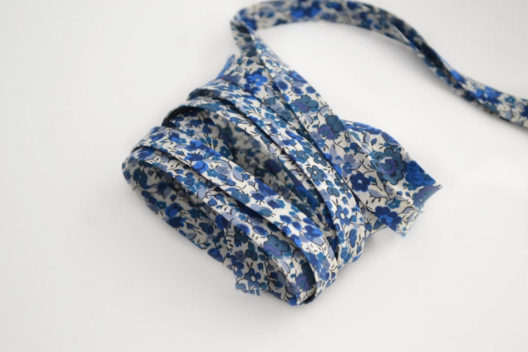 Liberty Emma and Georgina Blue Bias Binding by the Meter - Etsy
