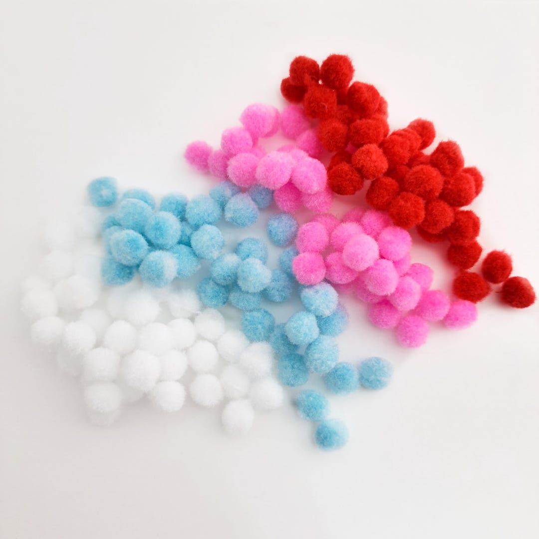 Set of 50 Small Pom-poms in Your Choice of Colors - Etsy UK