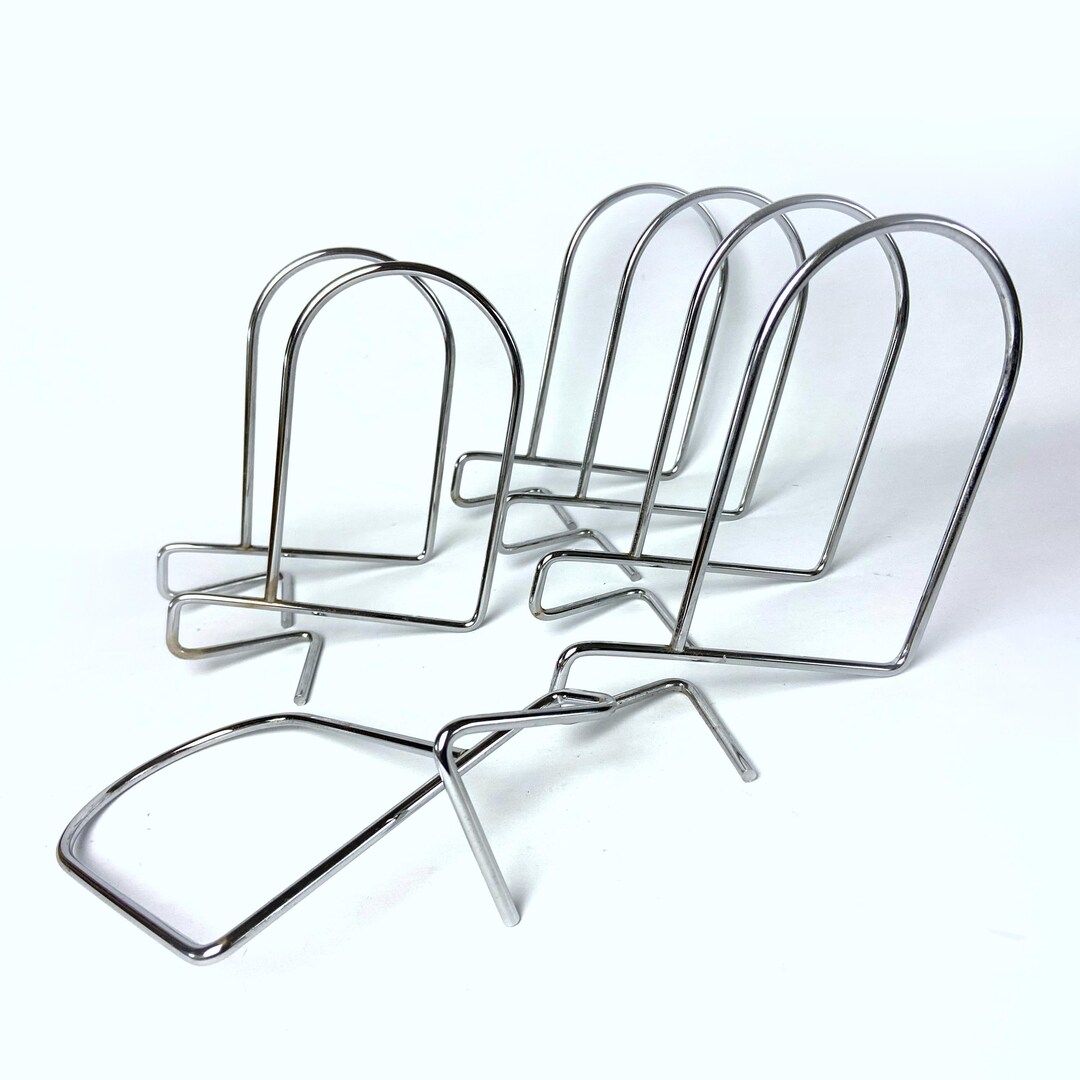 Set of 7 Vintage 90s Ikea FLIT Bookends Chrome Shelf Dividers ...
