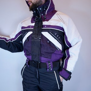 Vintage RODEO Ski Suit Multi Colour Ski Suit Snowboarding Suit Vintage ...