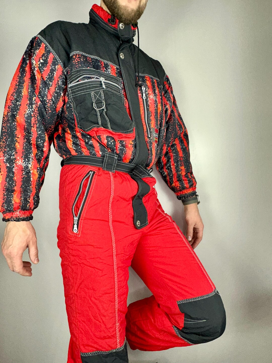 Vintage IMPIDIMPI Ski Suit | Multi Color Ski Suit Snowboarding Suit ...