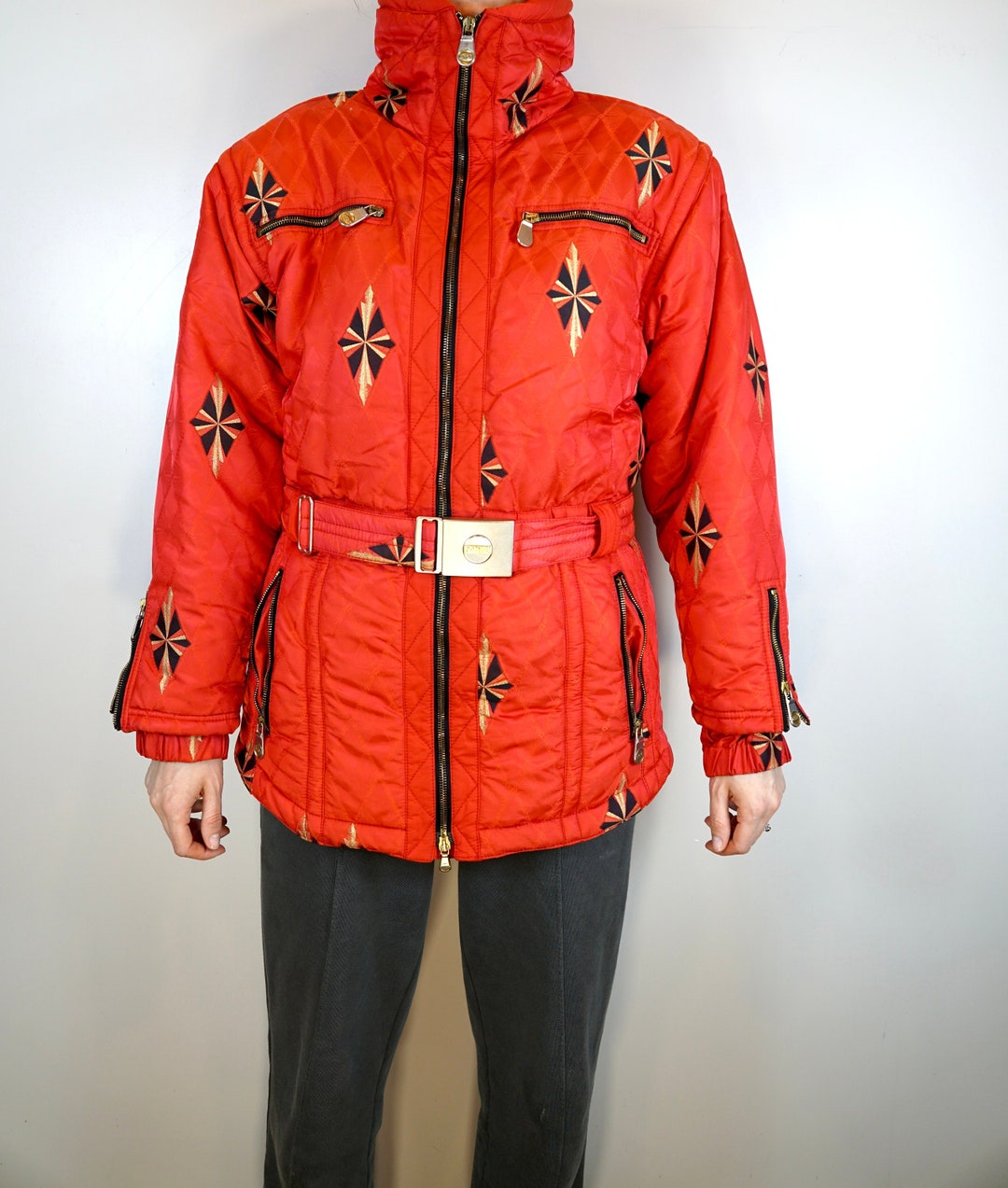 Vintage MDC Ski Jacket Multi Colour Ski Ski Jacket Snowboarding Jacket ...