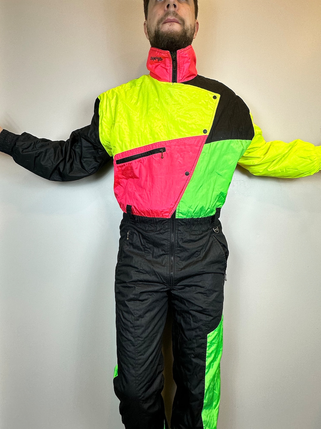 Vintage Ski Suit Champion Retro Ski Suit Snowboarding Suit Vintage Ski ...