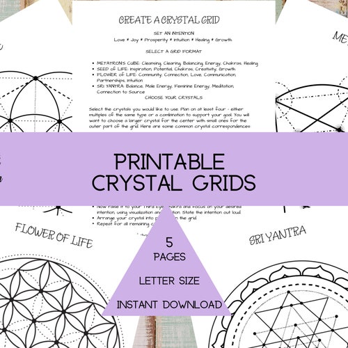 Crystal Grid Layout Sacred Geometry Printable Book of | Etsy