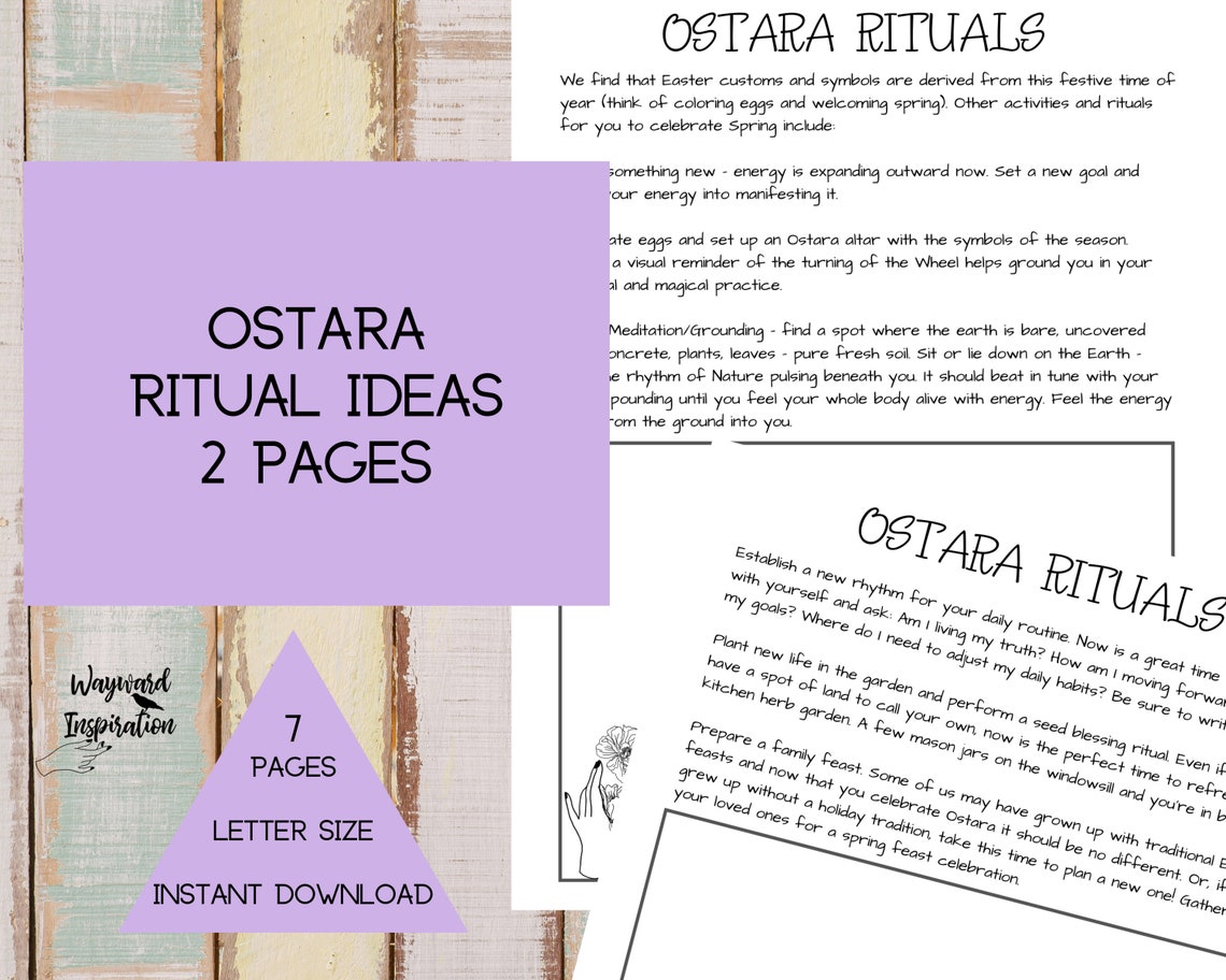 Ostara Book of Shadows Pages Ostara Rituals Printable BOS | Etsy
