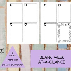 Blank Planner Pages | Monthly Planner Insert | Weekly Planner Insert ...
