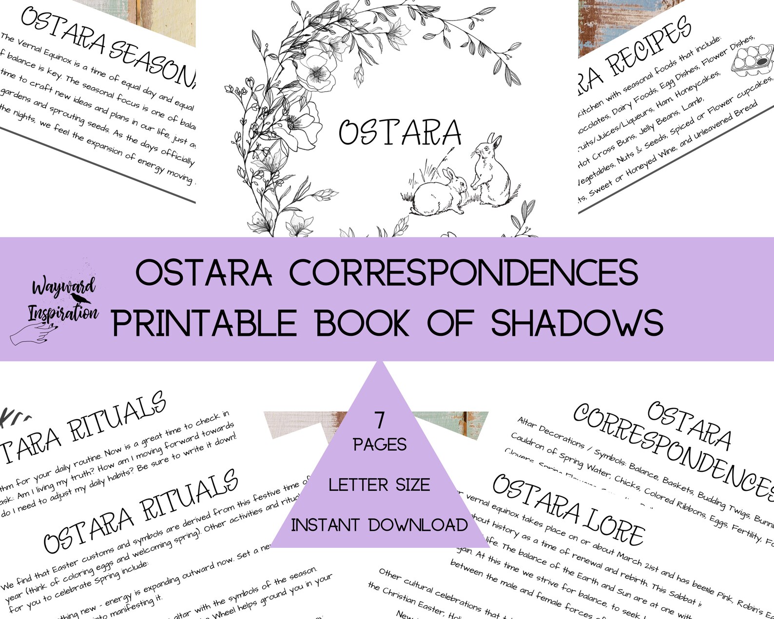 Ostara Book of Shadows Pages | Ostara Rituals | Printable BOS ...