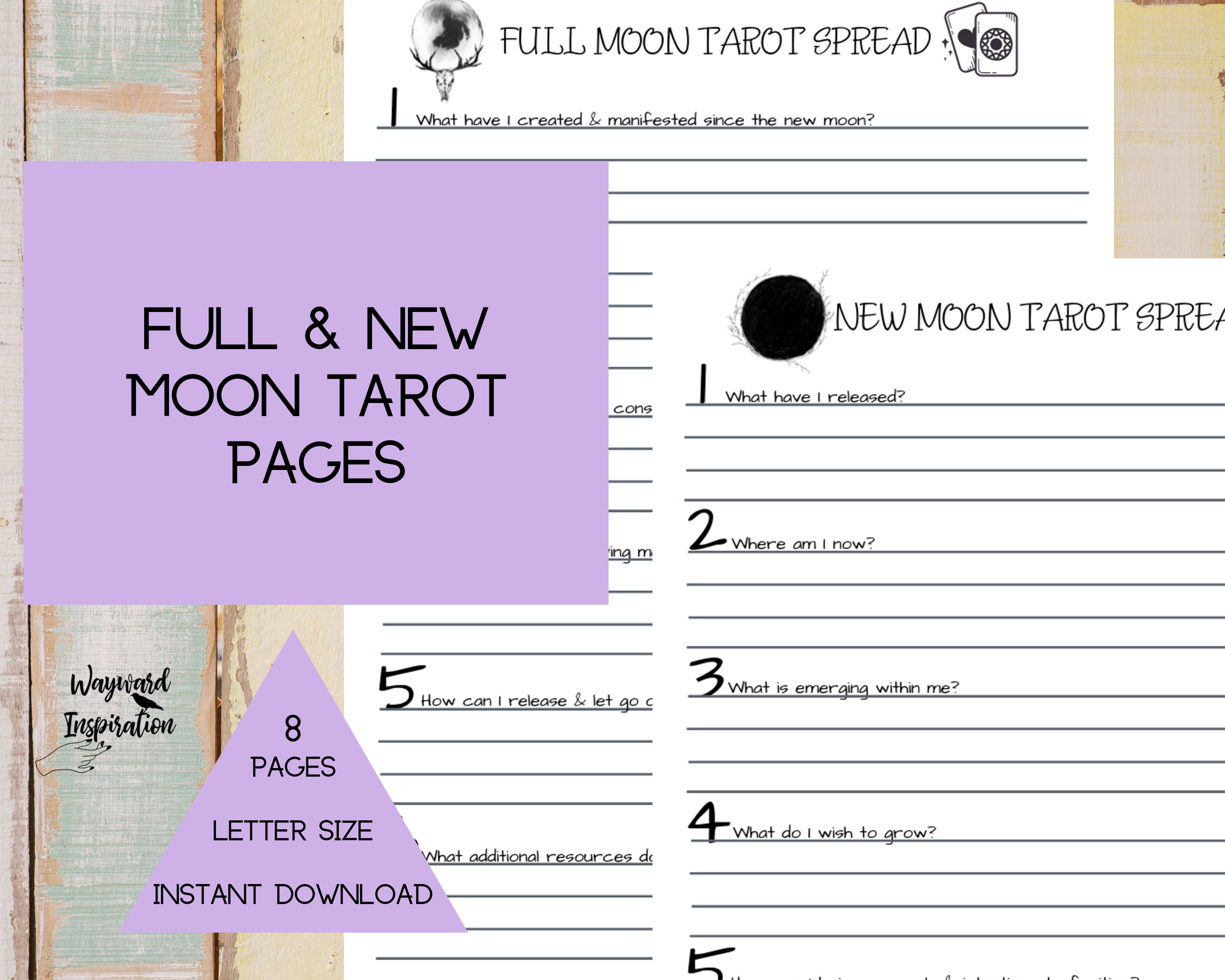 Moon Magic Journal Book of Shadows Printable BOS | Etsy