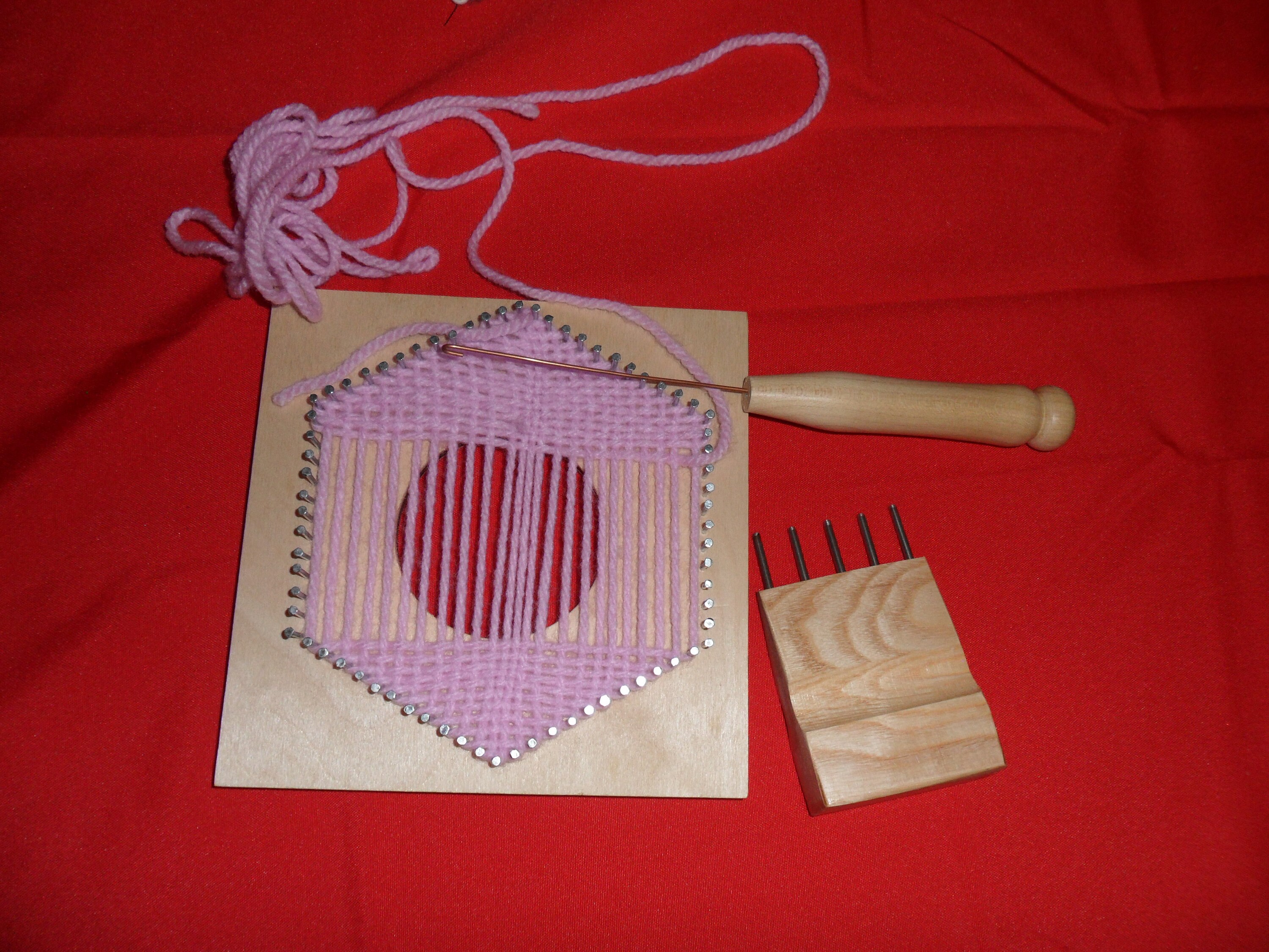 Pin loom instructions for continuous weave - Etsy 日本