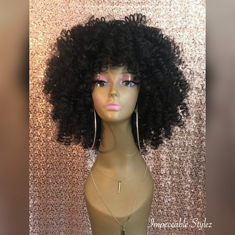 Daisy Afro Curly 100% Handmade Crochet Wig - Etsy