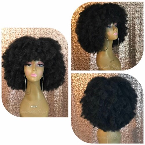 Nala afro Curly 100% Handmade Crochet Wig | Etsy
