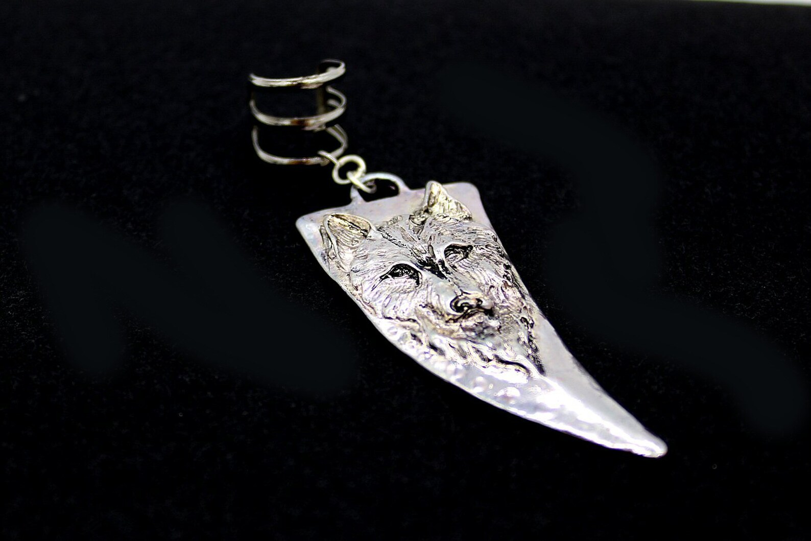 Ear Cuff Silver Wolf Horn Wolf Dog Earclip Clip of Your - Etsy