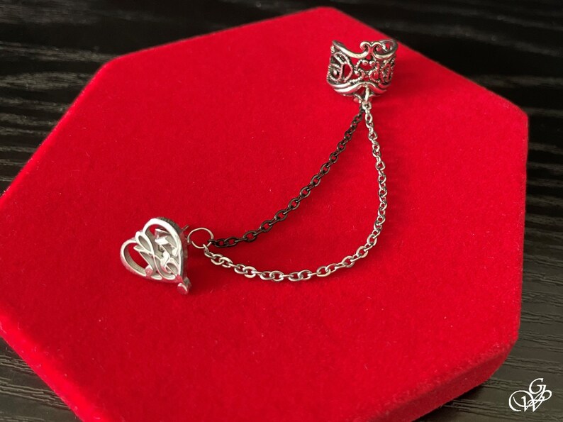 Heart Earcuff With Musical Notes, Custom-made, Clips and Chains of Your ...