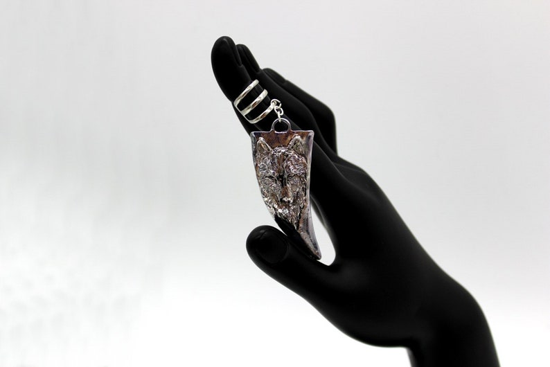 Ear Cuff Silver Wolf Horn Wolf Dog Earclip Clip of Your - Etsy