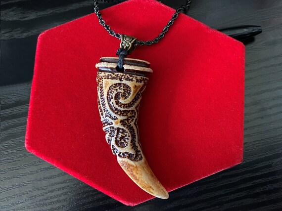 Vintage Viking Totem Bear Tooth Necklace in Resin Several - Etsy