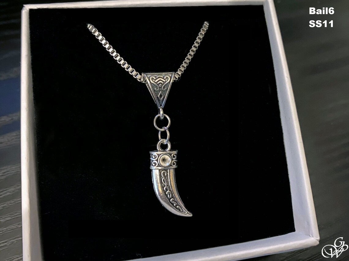 Vintage Viking Horn Necklace, Bail and Chain of Your Choice - Etsy