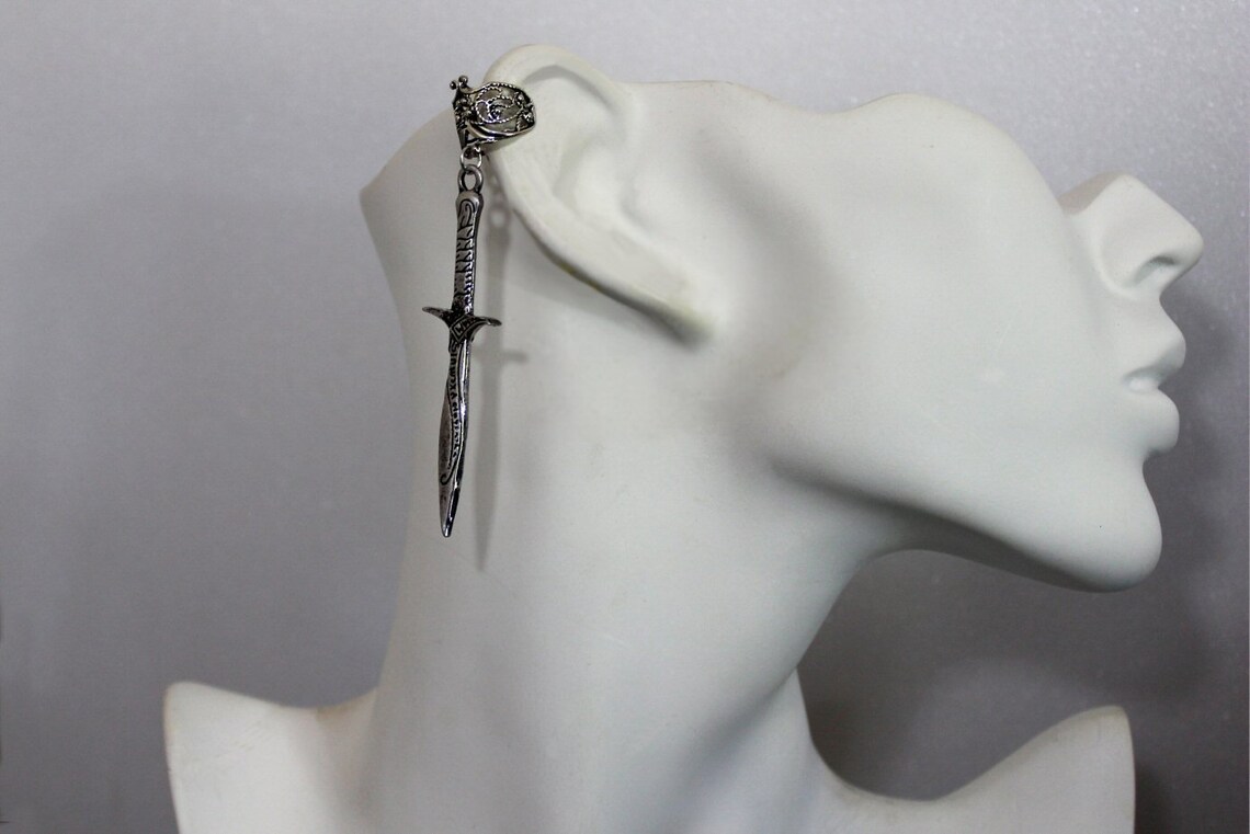 Ear Cuff Dagger Elfic Fantasy Vintage Long Medieval | Etsy