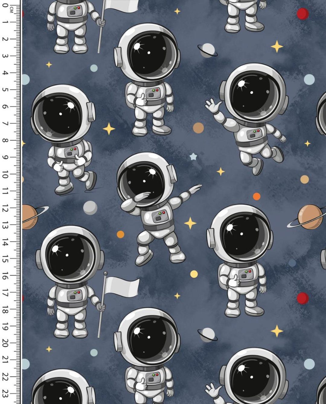 French Terry Astronaut Fabric - Fabric by the Meter, Space Design ...