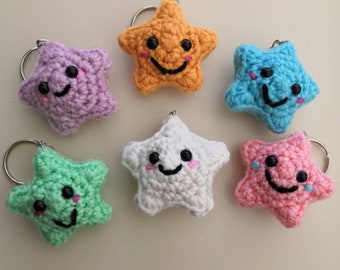 Crochet Star Keychain - Etsy
