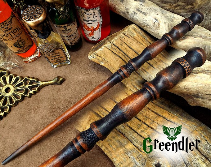 Wizard's Magic Wand Beech Wood Hand-carved | Etsy