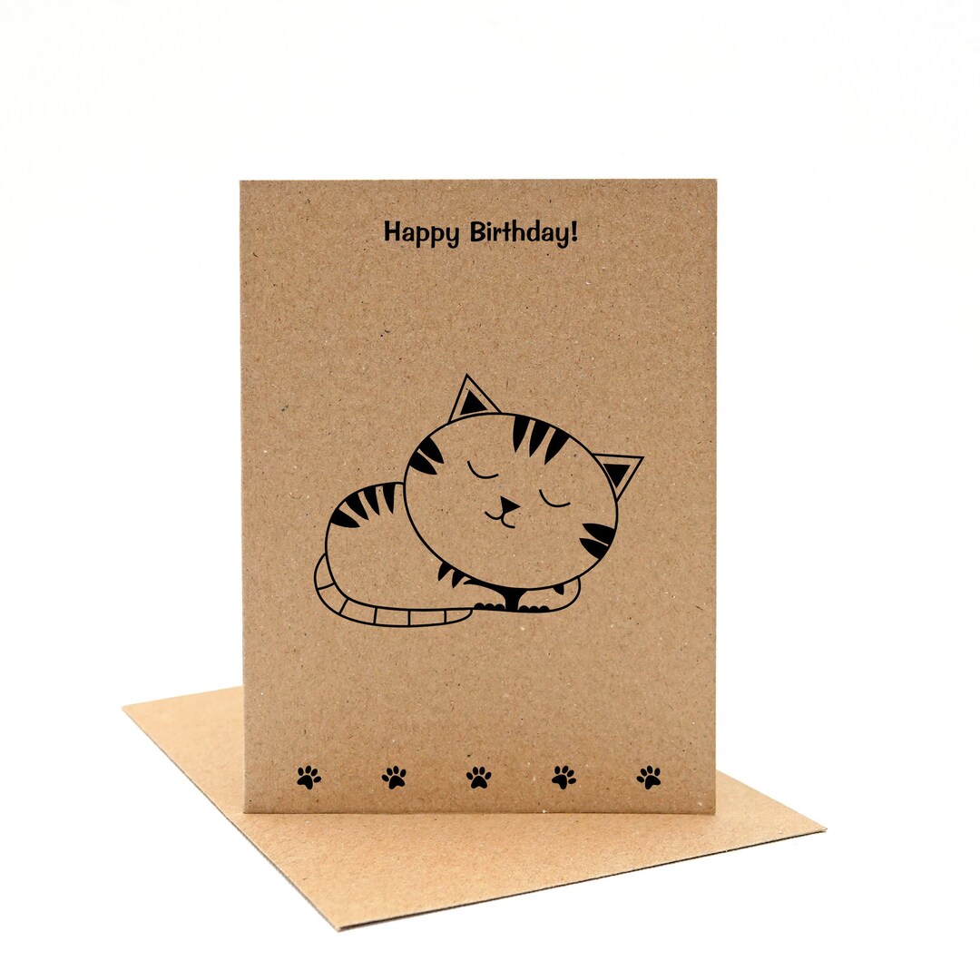 Cat Birthday Card Birthday Card Cute Cat Card Cat Lovers Etsy cat-birthday-card-birthday-card-cute-cat-card-cat-lovers-etsy
