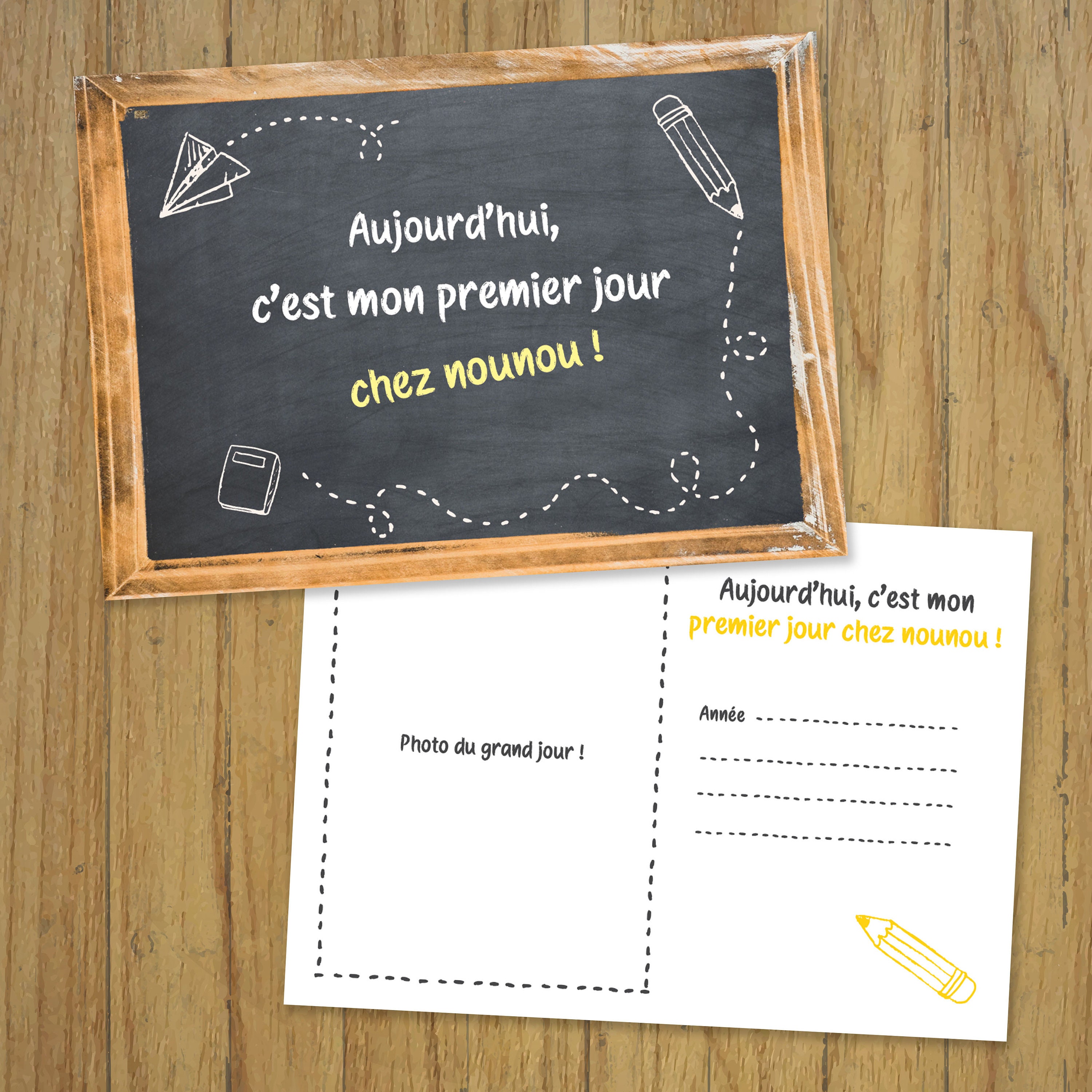 Cartes étapes école rentrée scolaire nounou crèche - Etsy France