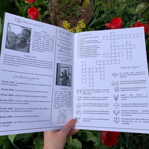 Gazette des mariés, journal papier personnalisé, gazette vintage ...