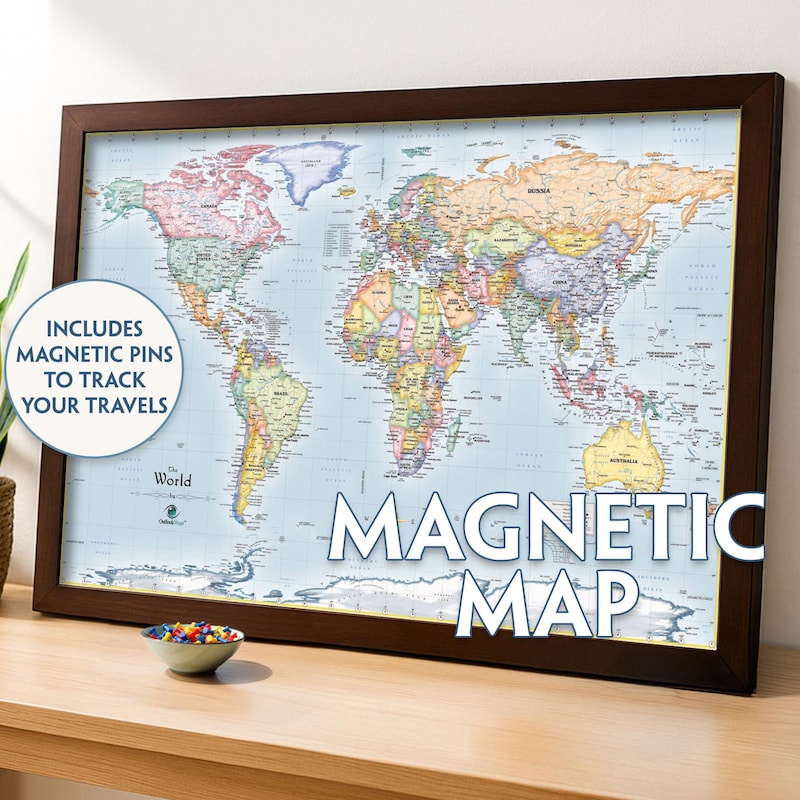 Travel Chart With Pin - Etsy