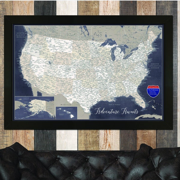 Us Map With Magnetic States - Etsy