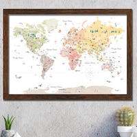 Push Pin Map - Etsy