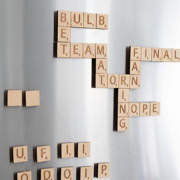 Magnetic Scrabble Tiles Wood - Etsy