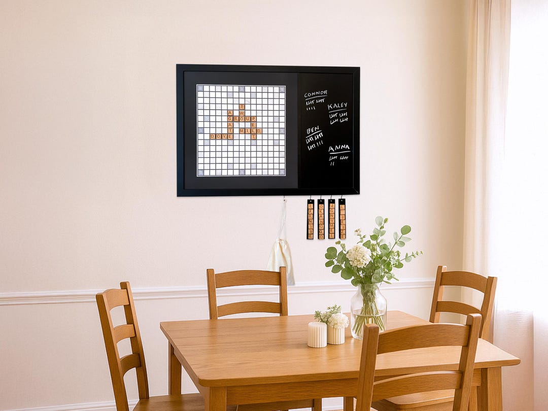 Magnetic Word Tile Game Set: Black & White Wall Decor - Etsy