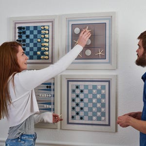 Magnetic Beach Board Game Combo | Functional Wall Art | Chess ...
