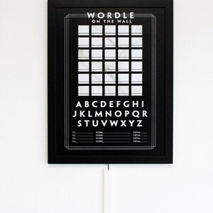 Wordle on the Wall Fun Easy Game Wordle Board Games Wall Art Family ...
