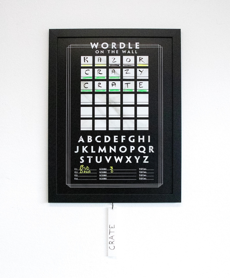 Wordle on the Wall™ Game: Fun Family Wordplay, Home Decor - Etsy