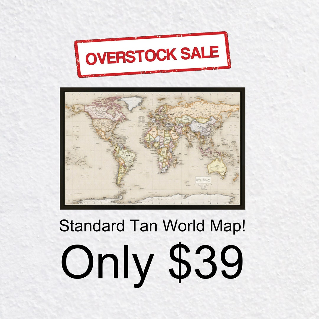 Magnetic Travel Map of the World overstock Sale Hand Framed Map Push ...